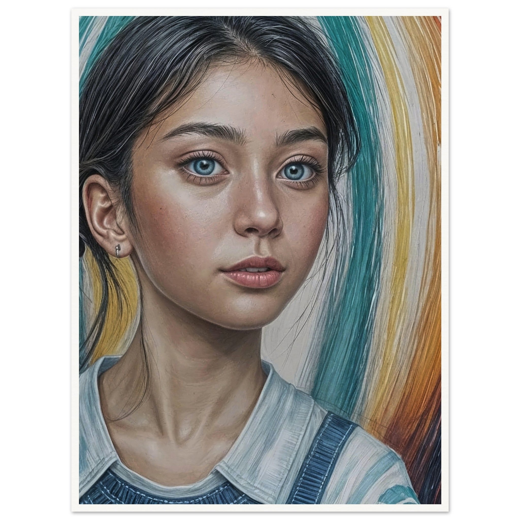 Blue-Eyed Wonder - Realism People Wall Art | Hive Artes