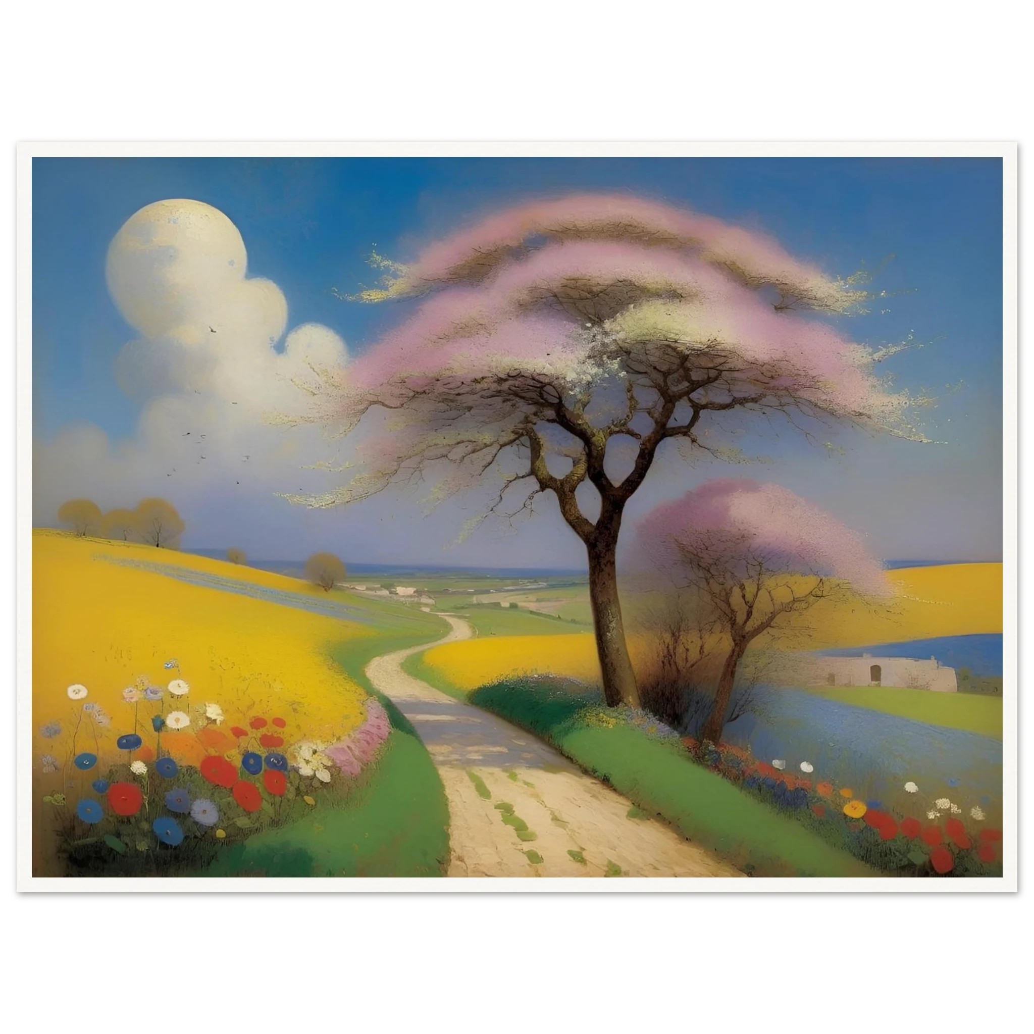 Pastel-hued Path - Nature Floral Wall Art | Hive Artes