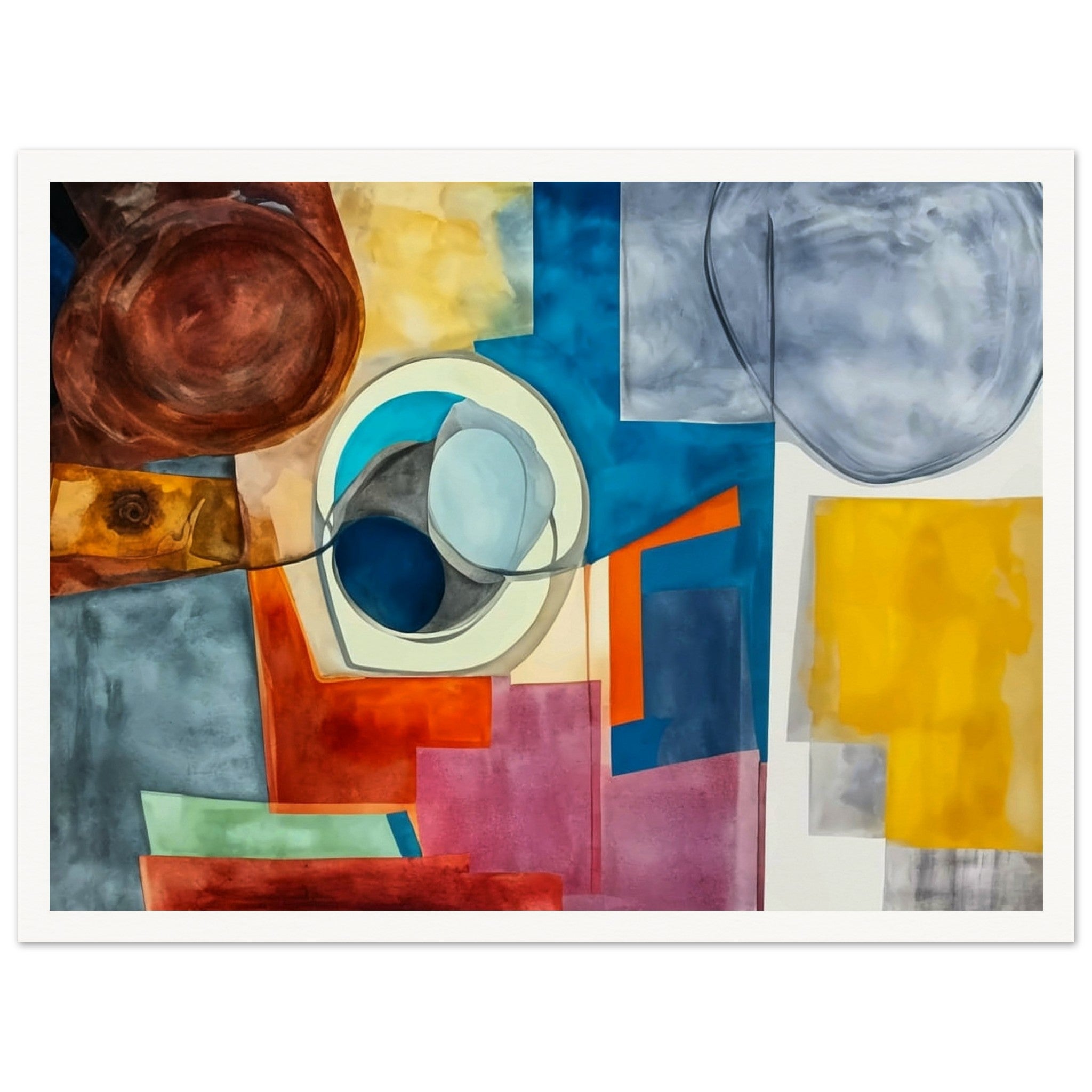 Colorful Abstraction - Geometric Abstract Wall Art | Hive Artes