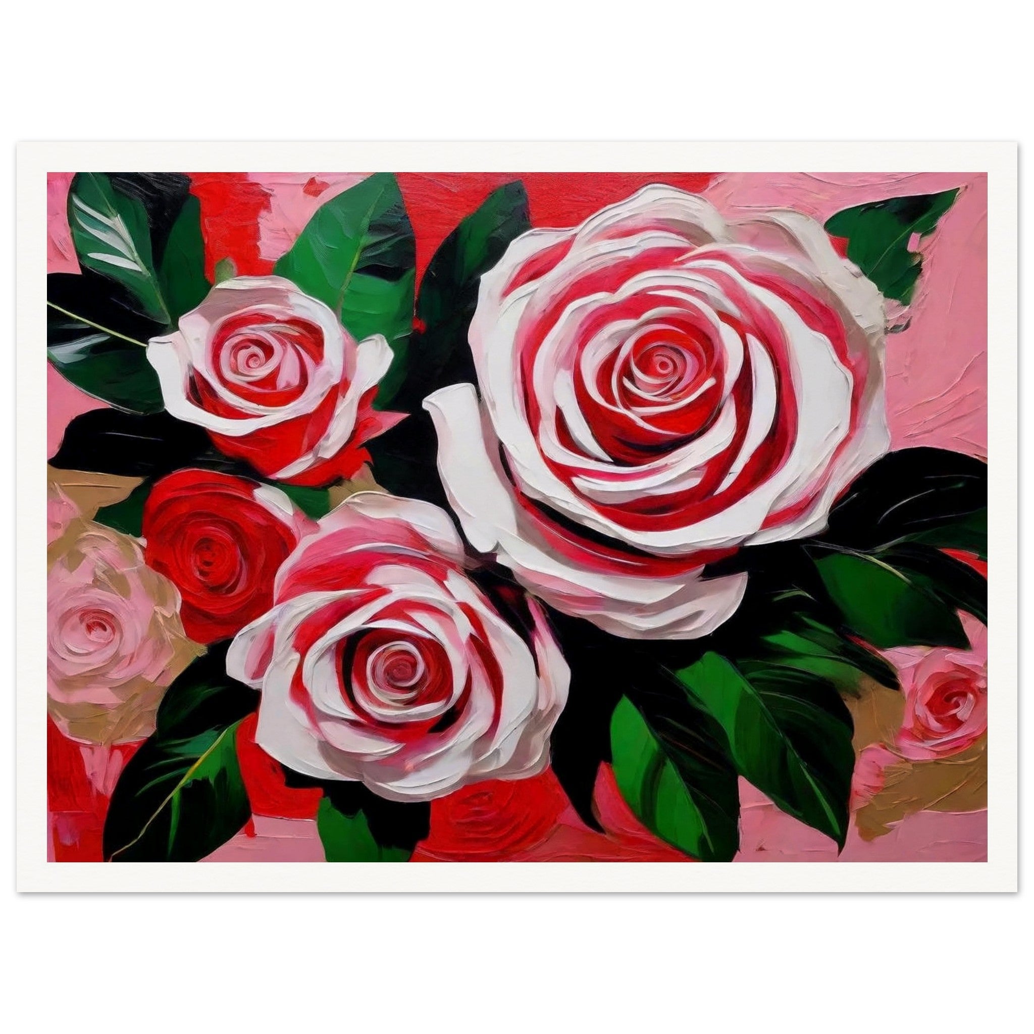 Bold Roses - Floral Abstract Wall Art | Hive Artes