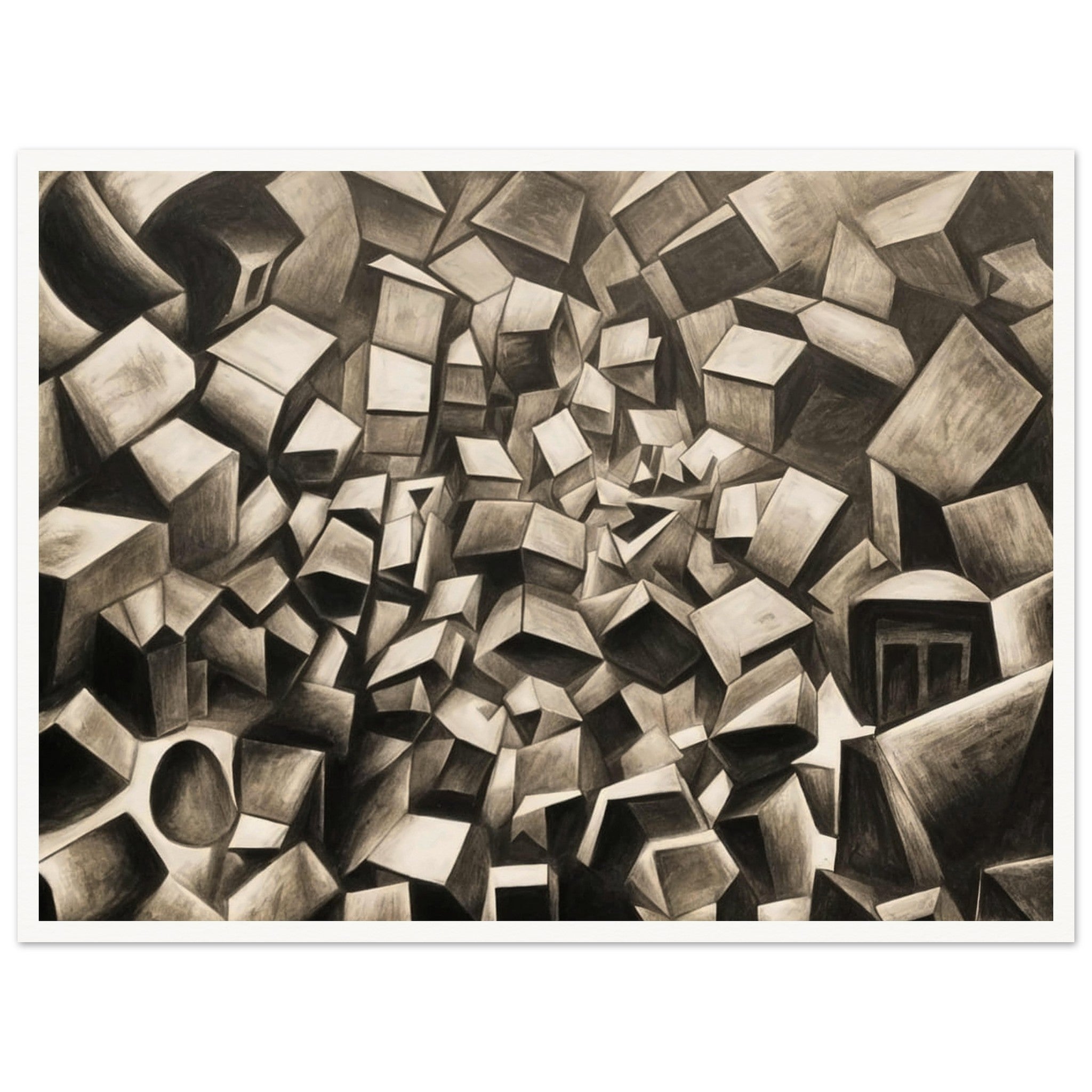 Tumbling into Chaos - Abstract Geometric Wall Art | Hive Artes