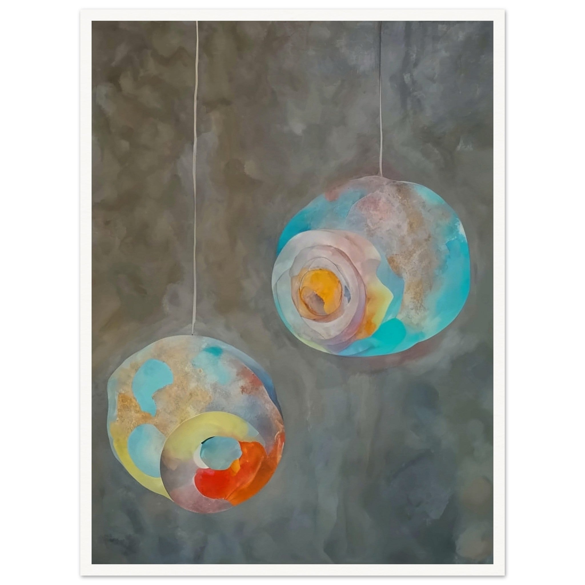 Floating Spheres - Surrealism Living Room Wall Art | Hive Artes